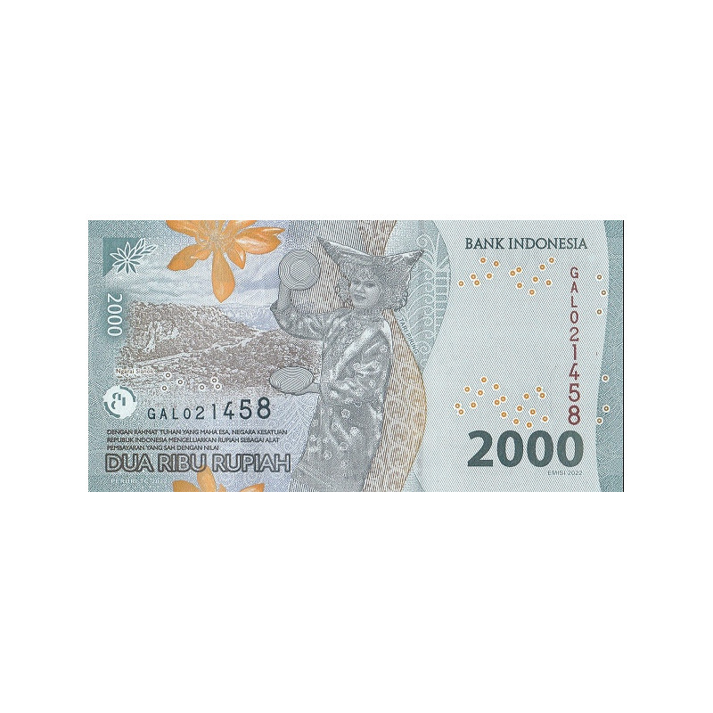 Indonesia 2000 Rupiah 2022 Pnew