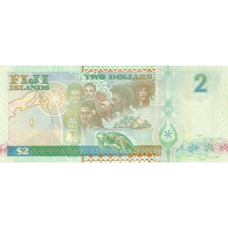 Fiji 2 Dollars 2000 P-102